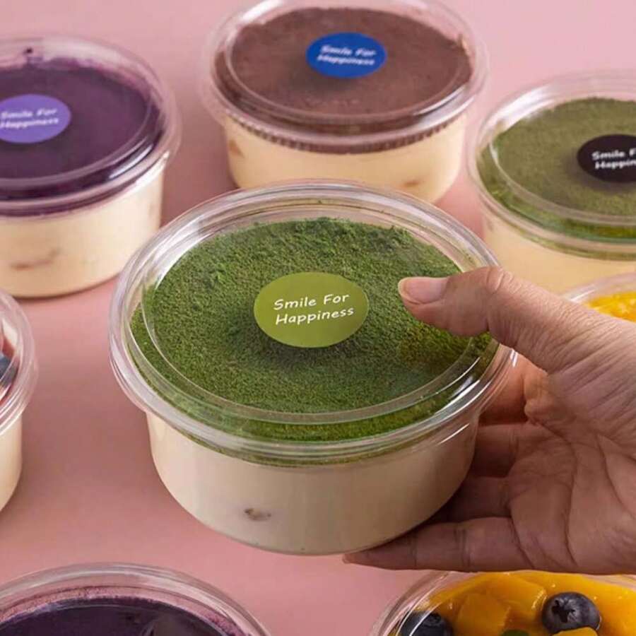 50/25pcs Disposable Plastic Pudding Cups With Lids, Sauce Cup Jelly Cup ...