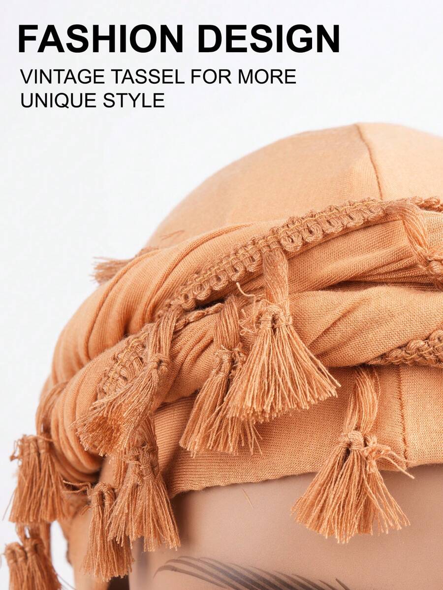 Satin Lining Turban With Tassels For Women Halloween | SHEIN USA