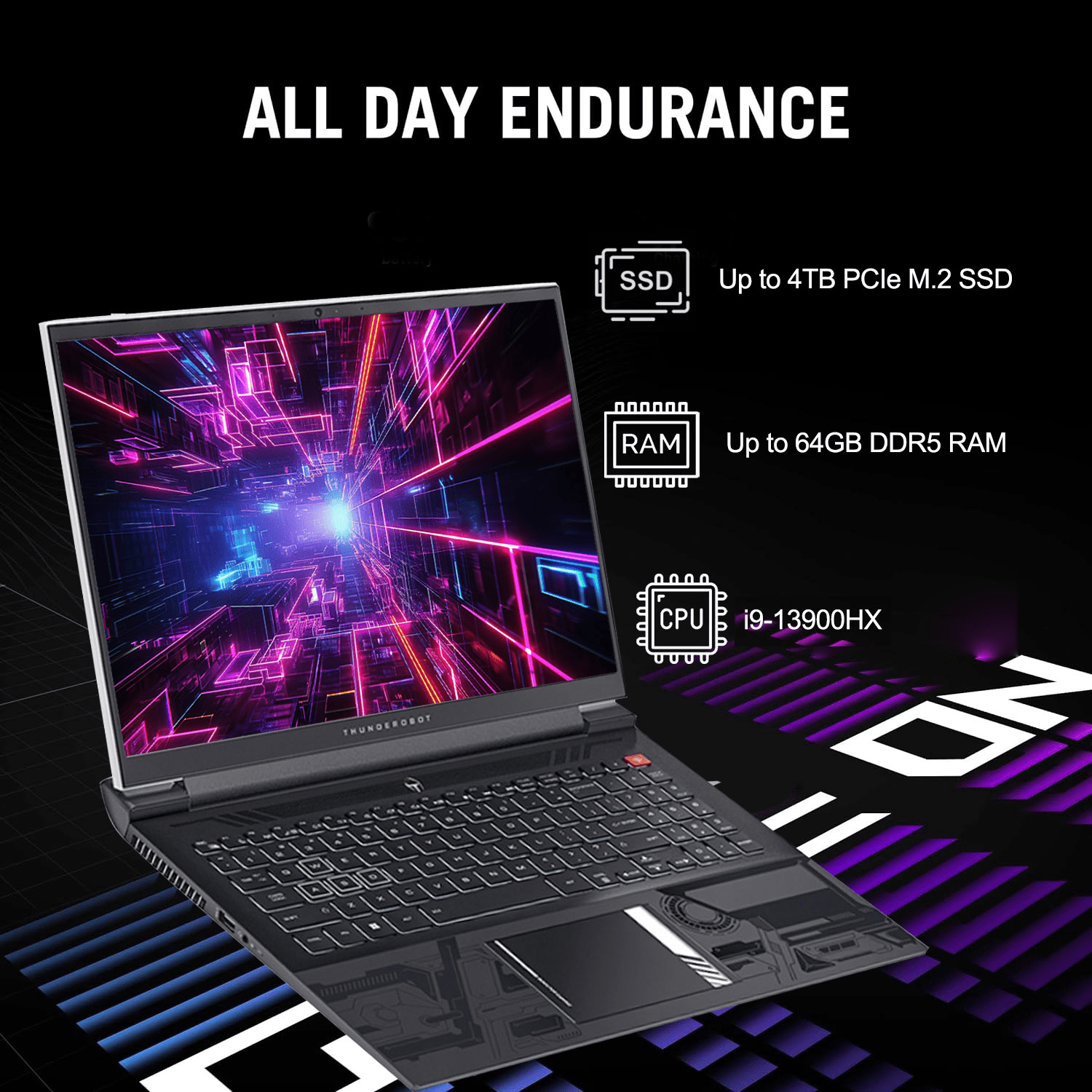 Thunderobot Zero (2024) Gaming Laptop, 16" QHD+ 240hz 2.5K Display, I9 ...