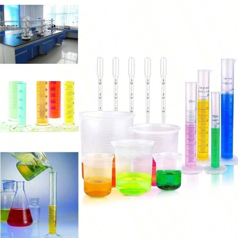 Plastic Measuring Cylinders And Beakers, 10ml, 25ml, 50ml, 100ml ...