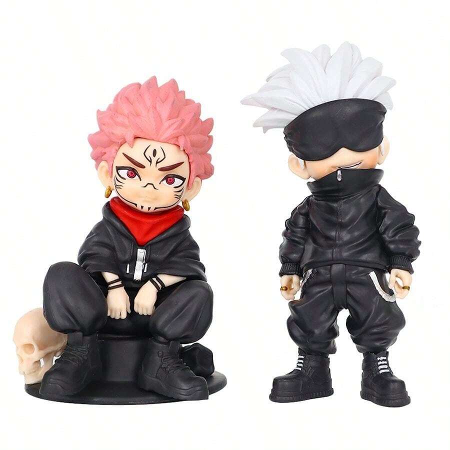 Anime Figurines: Standing Pose Silver-Haired, Sitting Pose Itadori Yuji ...