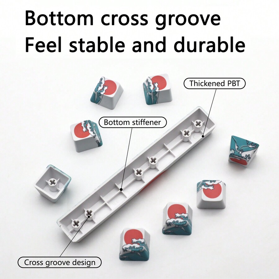 OEM Customized Coral Sea Keycap Set, Including Two Supplementary Keys ...