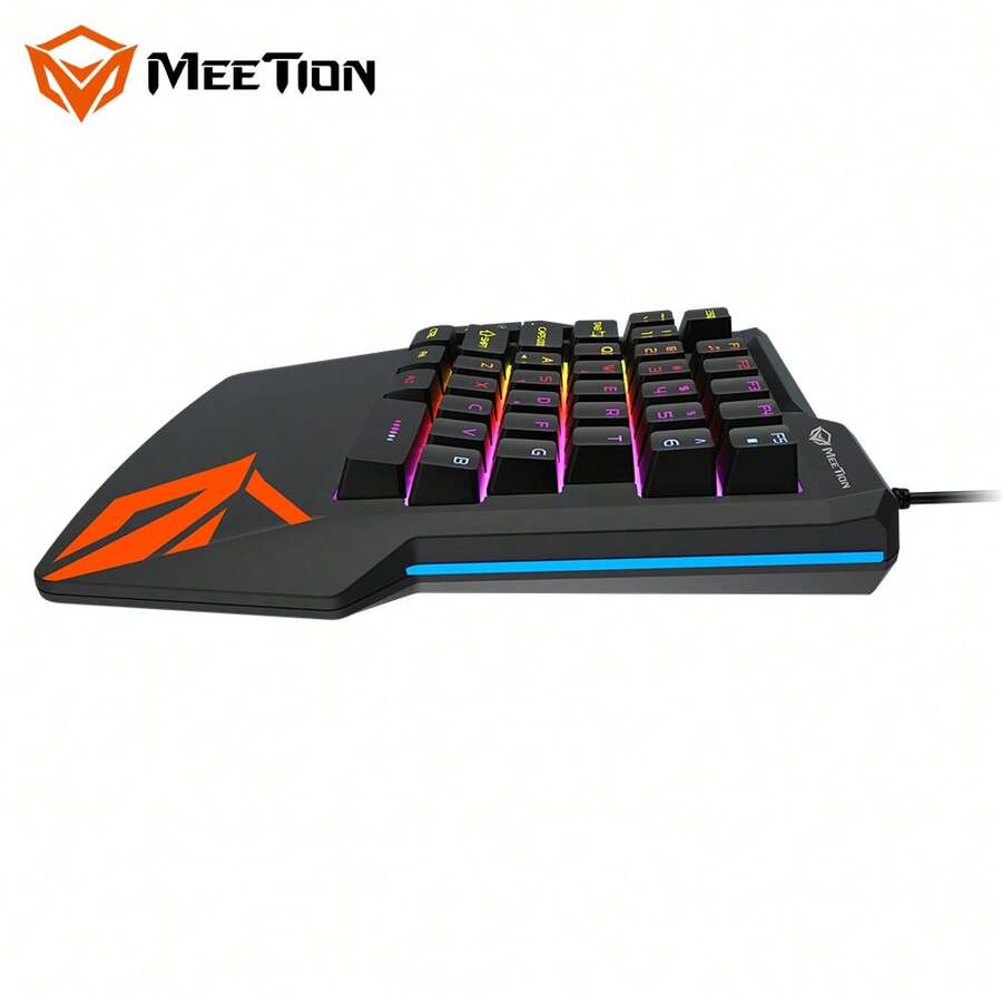 MEETION Single-Handed Game Keyboard, Rgb Wired Film Keyboard, Stable ...