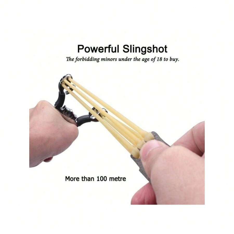 Powerful Slingshot Bow Catapult,Outdoor Hunting Sling Shot Rubber Bands ...