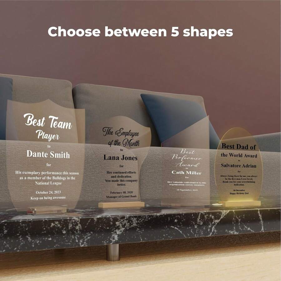 Personalized Acrylic Trophy Award For Activities I Custom Trophy Plaque ...