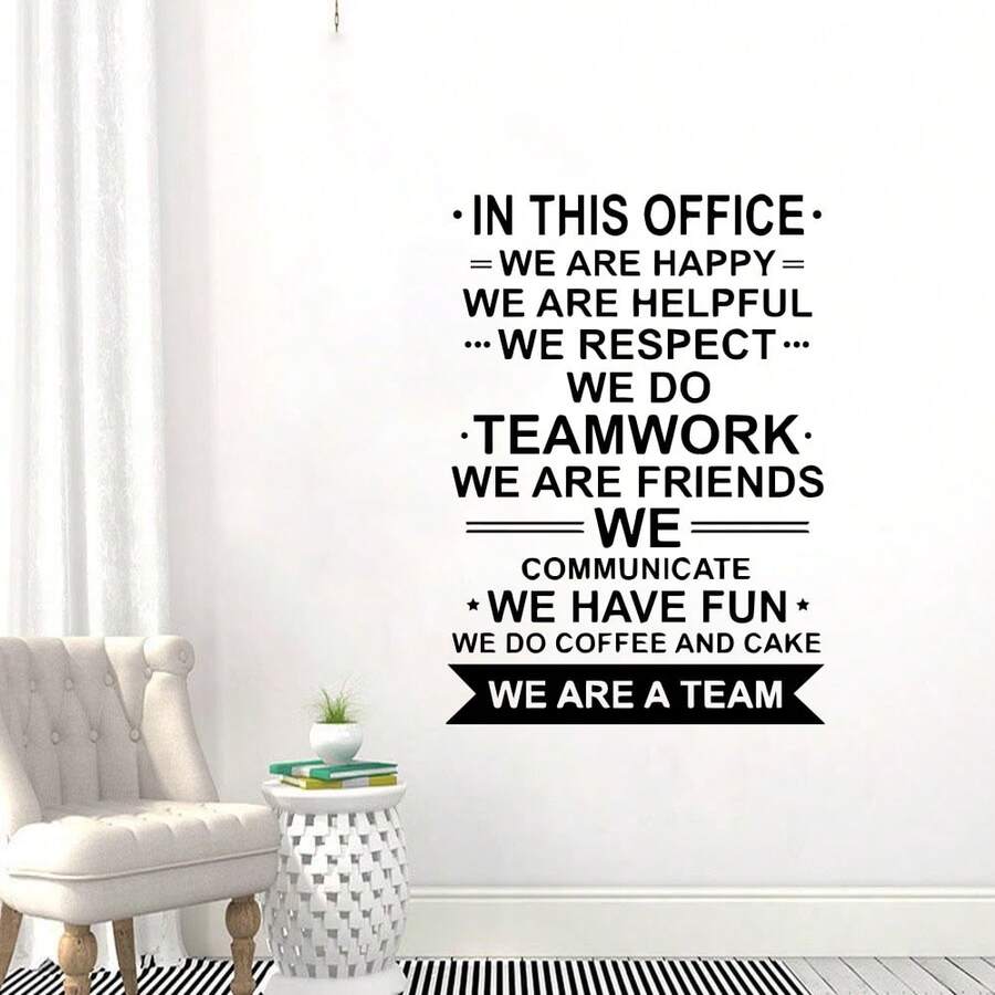 In This Office Wall Decal Poster We Are Team Quote Work Inspirational ...