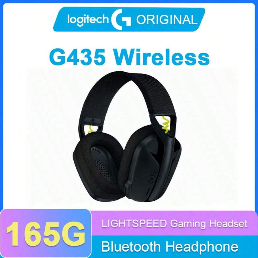 Logitech سماعات رأس لوجيتك G435 السلكية اللاسلكية بتقنية بلوتوث LIGHTSPEED للألعاب محيطية الصوت ...
