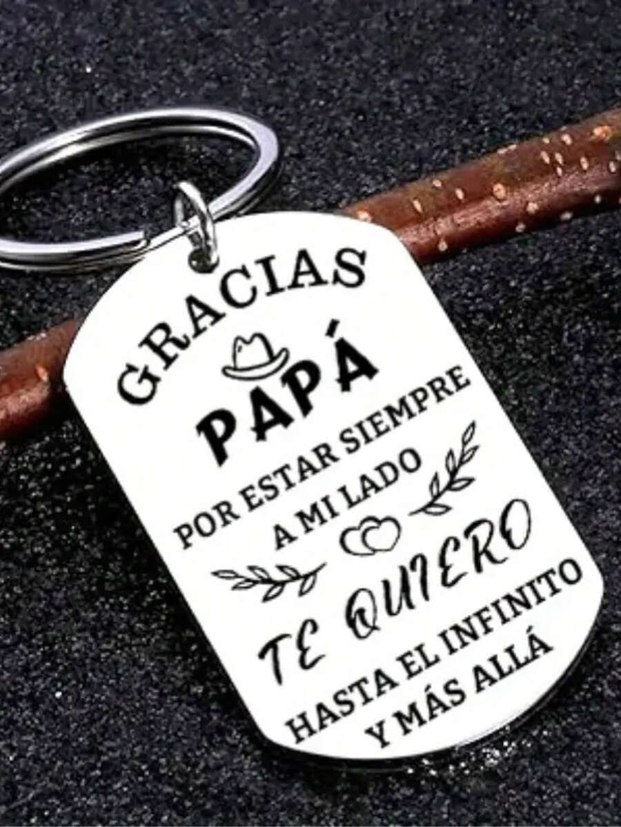 1pc Stainless Steel Keychain With 'Thank You Dad' Engraving, A Grateful ...