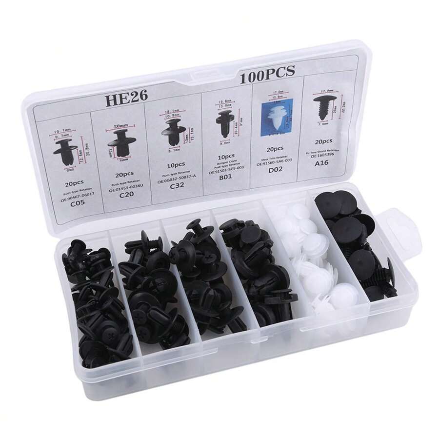100 pièces Clips de fixation pour réparation automobile: installation ...