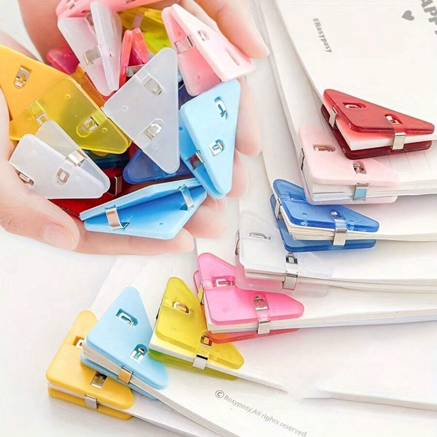 10pcs Paper Clip Corner Clamp, Fixed Clip, For Office Paper, Exam ...