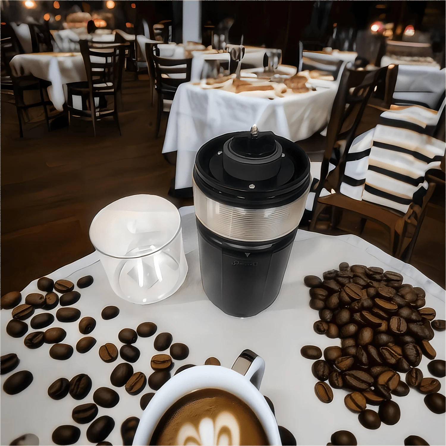 New Upgraded USB Rechargeable Professional Coffee Bean Automatic ...