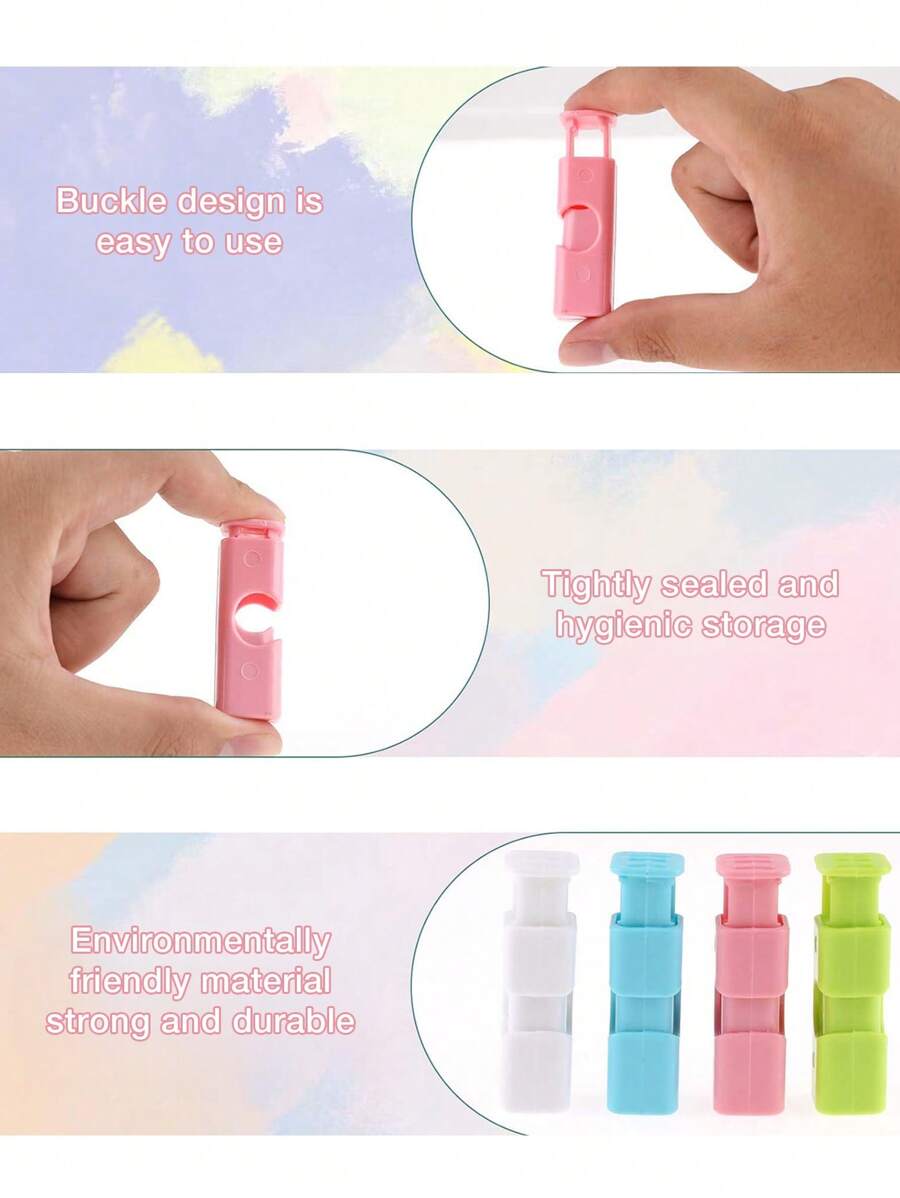 4 Pcs Bread Bag Clips Value Set Grade Food Bag Squeeze Clips Food Fruit ...