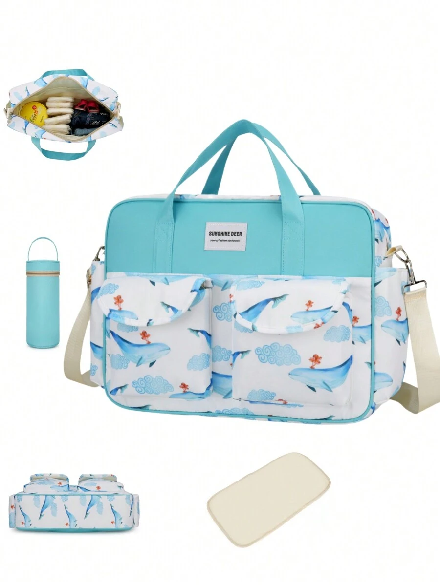 1pc One Shoulder Mom Bag, Large-Capacity Diaper Bag, Fashionable And ...