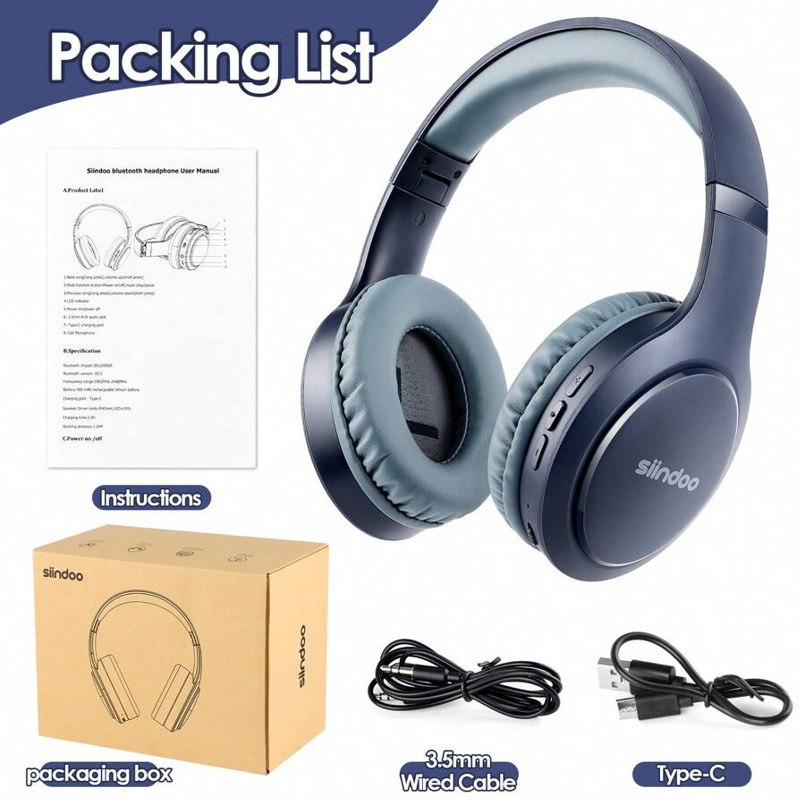 Siindoo JH-919 Black Foldable Wireless Bluetooth Headset With 3 EQ ...