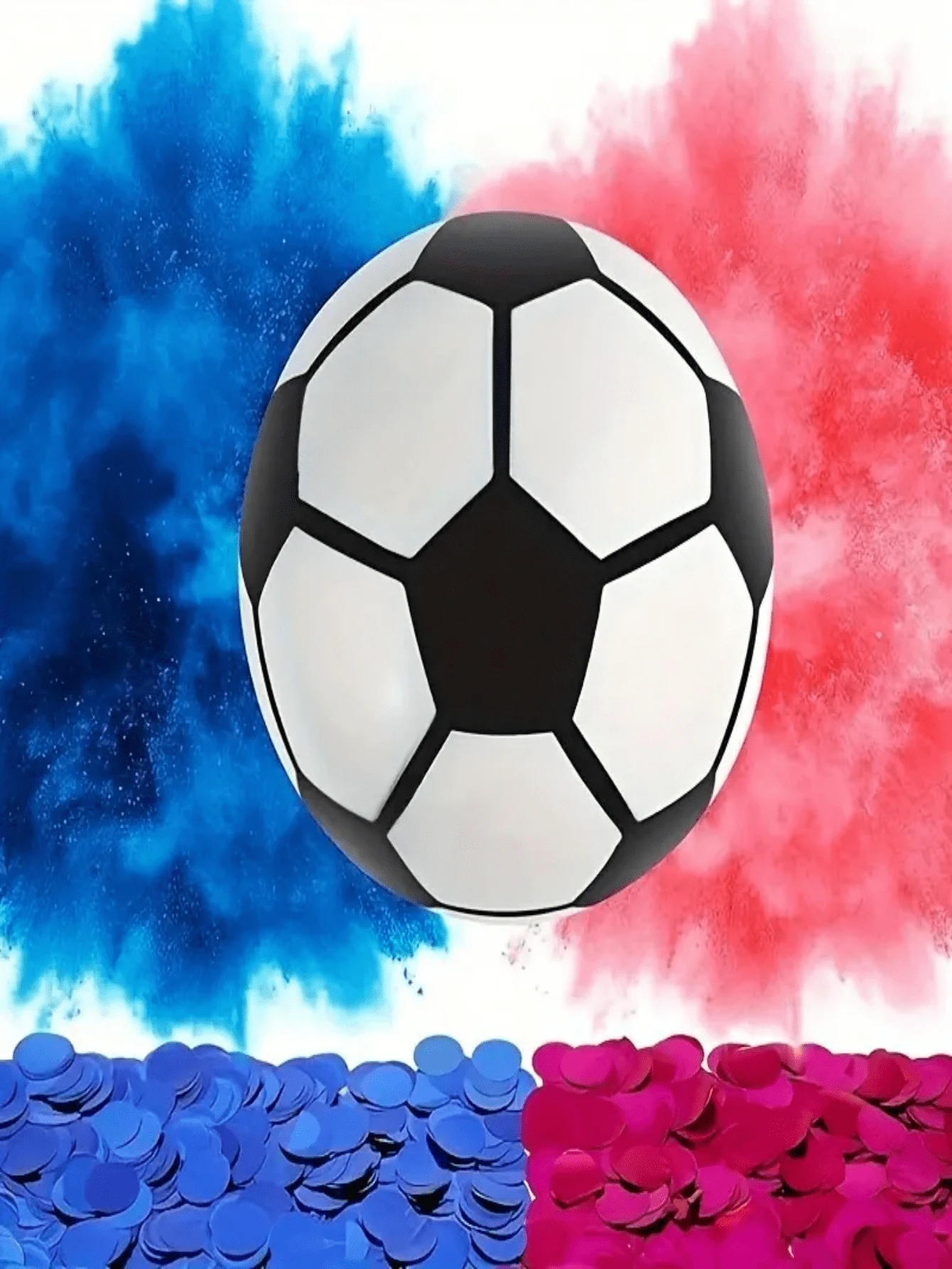 Gender Reveal Football Blue Pink Round Confetti For Party Decoration ...