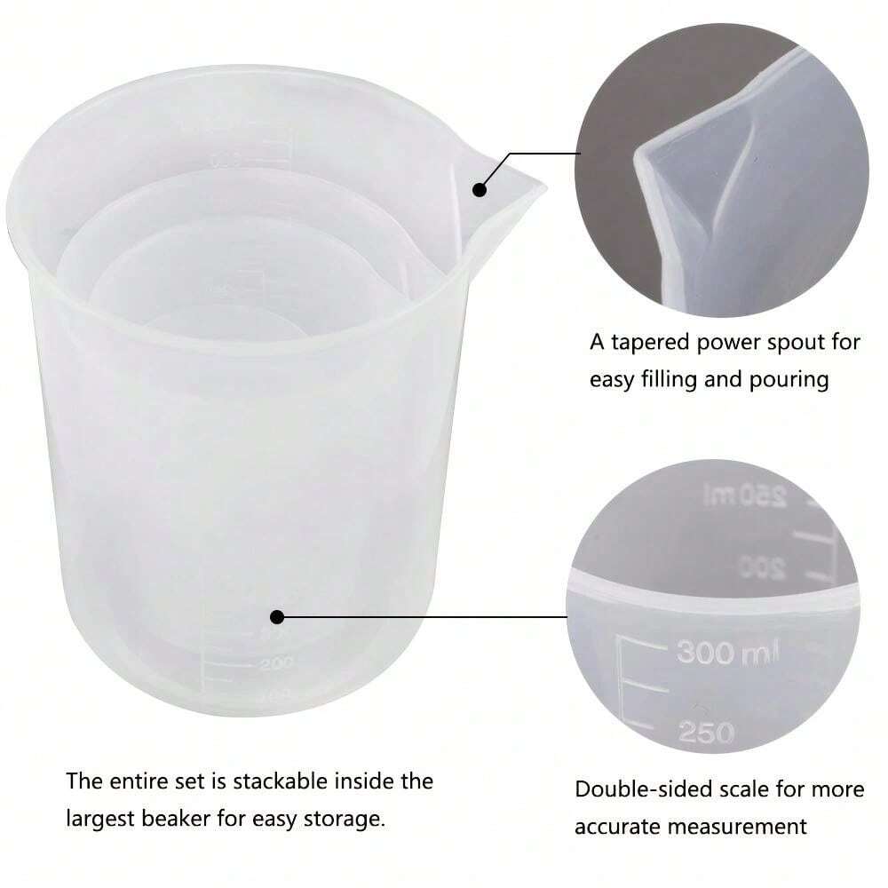 Plastic Measuring Cylinders And Beakers, 10ml, 25ml, 50ml, 100ml ...