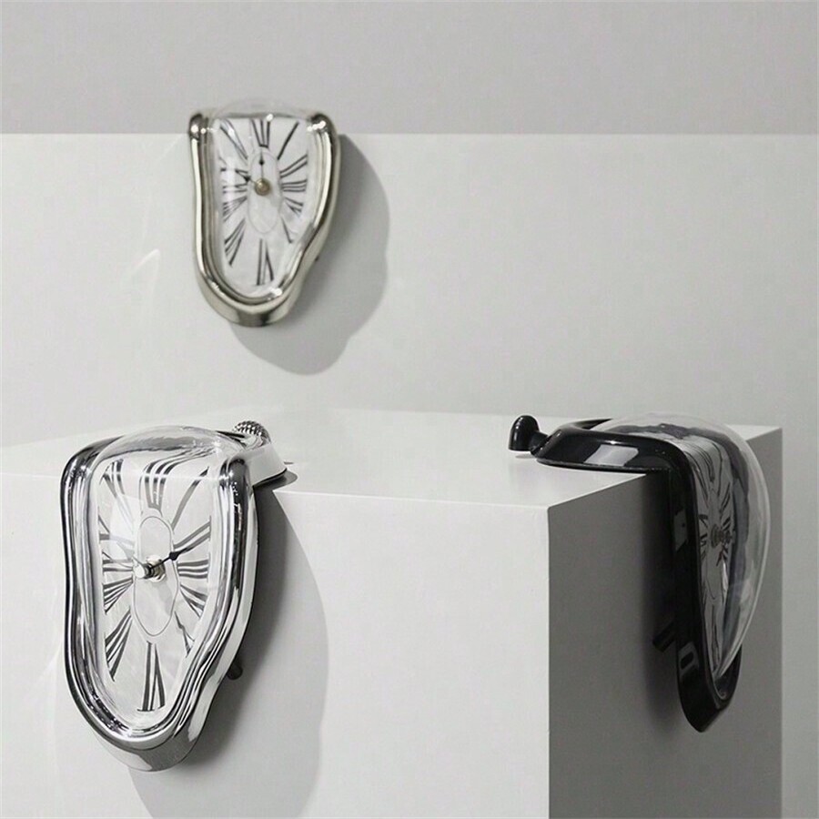 Surreal Melting Clock Silent Melted Wall Clock Salvador Dali Style Wall ...