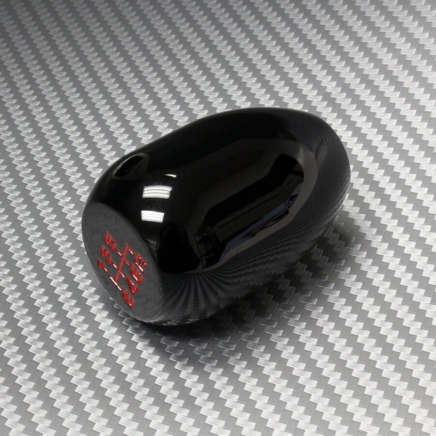 JDM Carbon Fiber Style Blue Or Red Stitch Manual Shift Boot With Black ...
