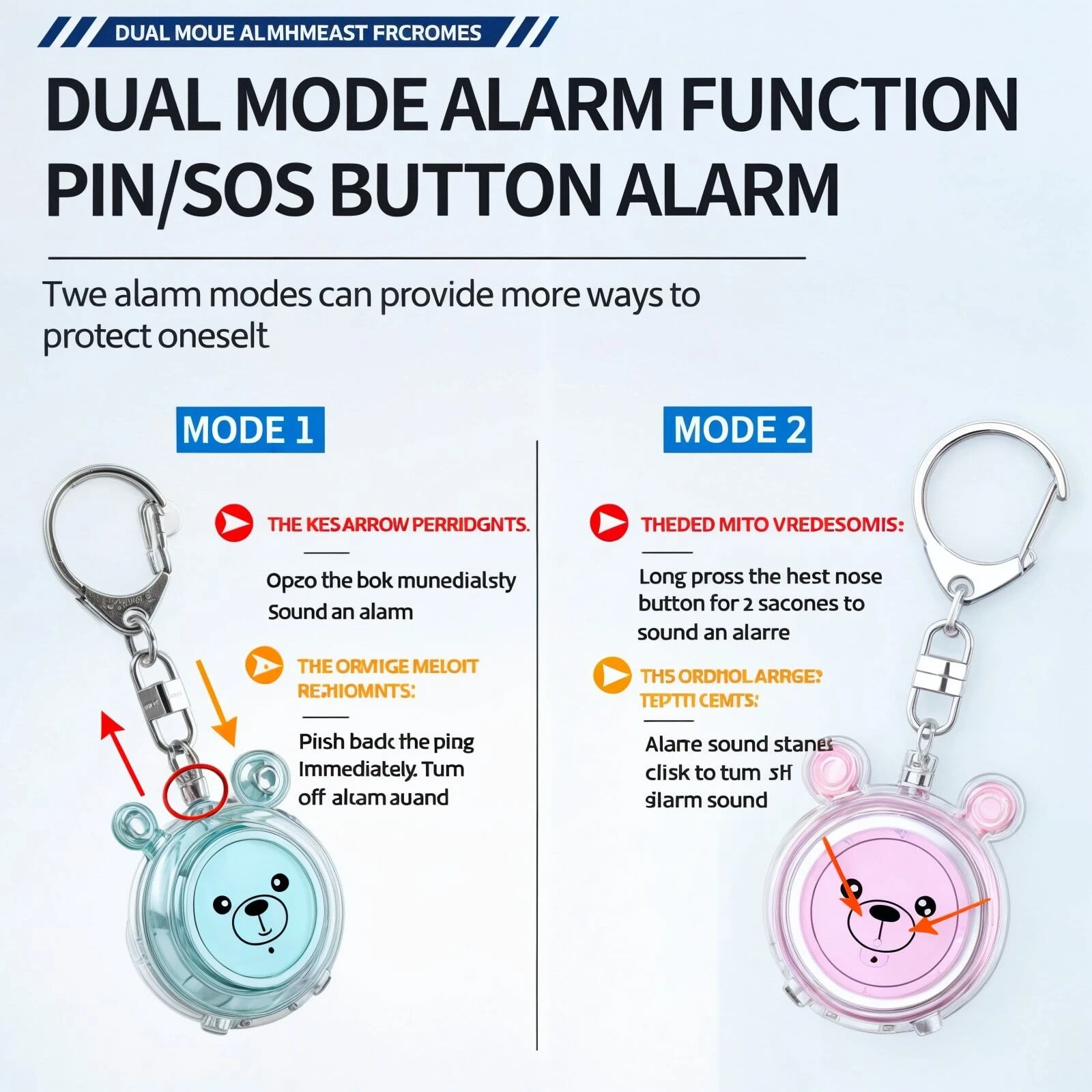 Alarma de seguridad personal para mujeres con carga mini Tipo-C para ...