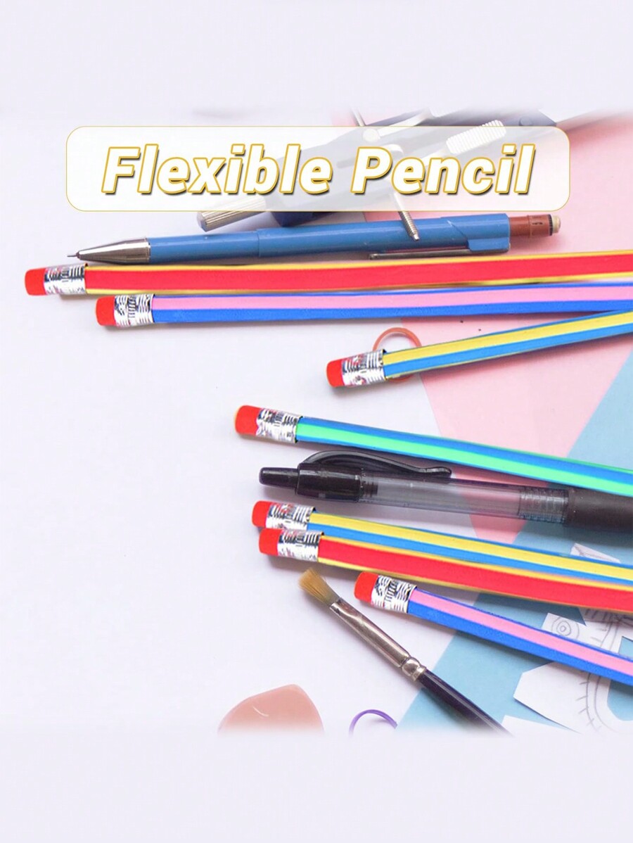 10pcs/15pcs/20pcs/30pcs Flexible Soft Pencils, Magic Bendable Pencils ...