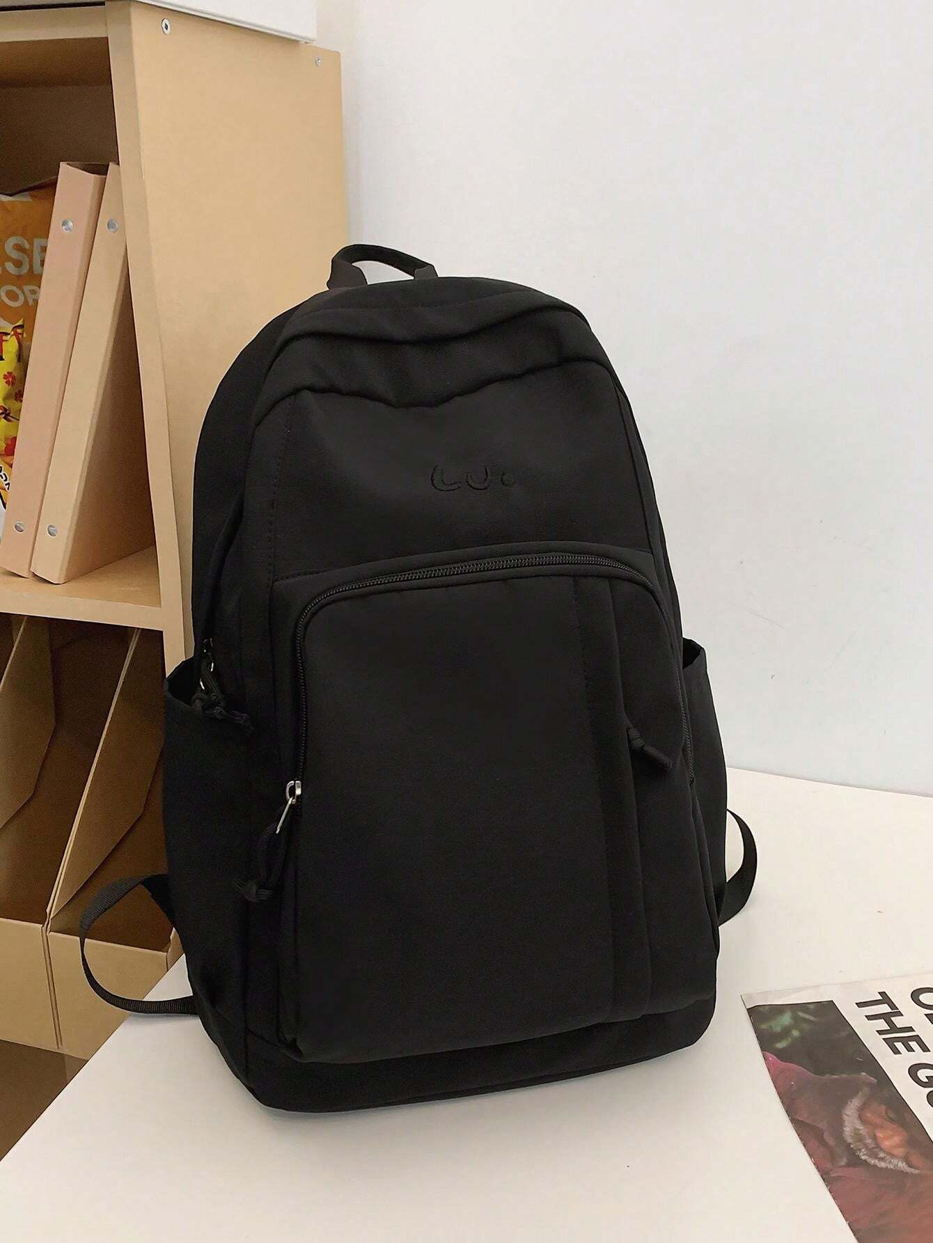 Canvas Men's Backpack, Trendy Large Capacity Bookbag For Casual Travel ...