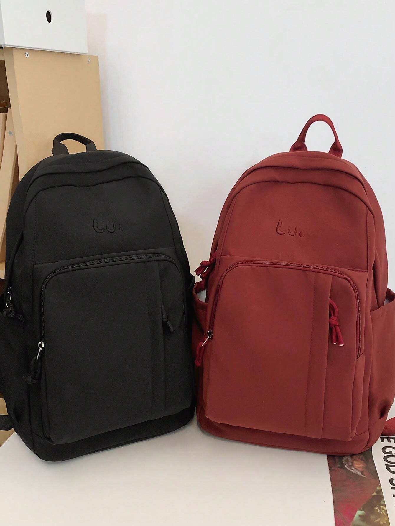 Canvas Men's Backpack, Trendy Large Capacity Bookbag For Casual Travel ...