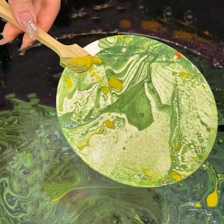 2pcs Unique Chinese Lacquer Fan DIY Hand-Painted Traditional Crafts ...