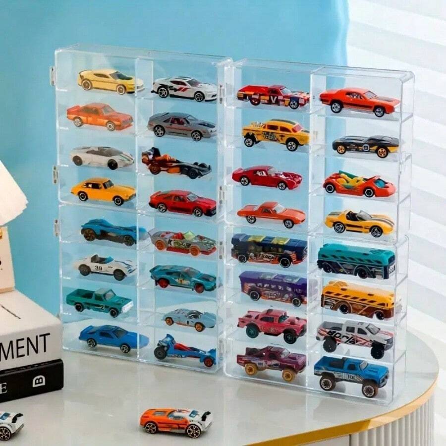 1pc Clear Acrylic Display Case, Multi-Layer 1:8 Scale Diecast Car Model ...