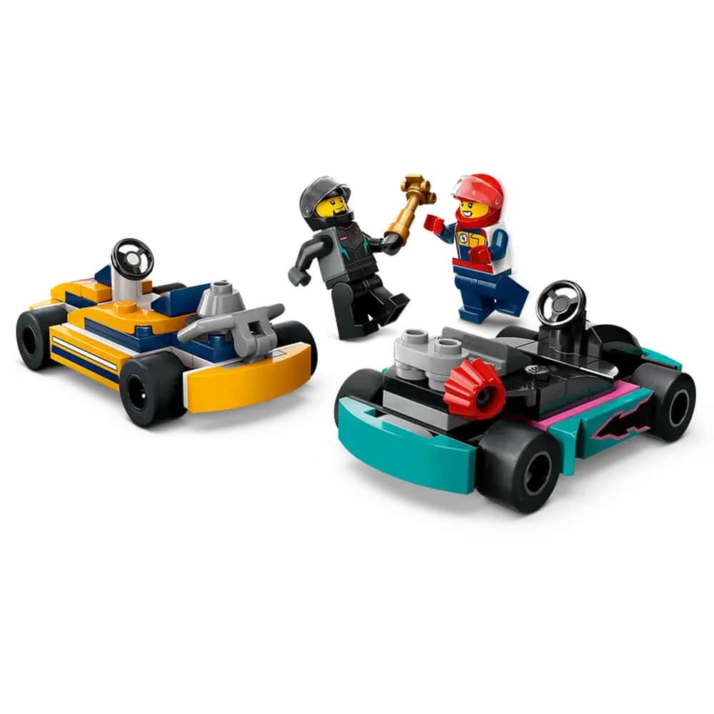 LEGO City Go-Karts And Race Drivers Toy Playset, 2 Driver Minifigures ...
