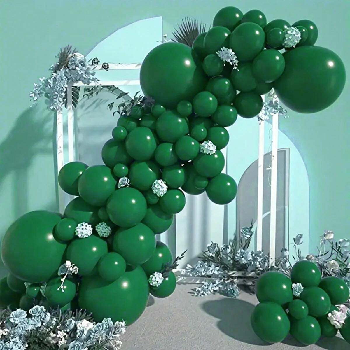 122pcs Dark Green Balloon Garland Kit, Suitable For Birthday Party ...