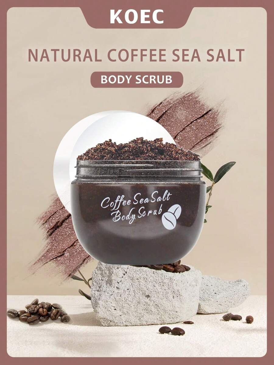 KOEC Coffee Sea Salt Fragrance Body Scrub, Exfoliating Salt Scrub To ...