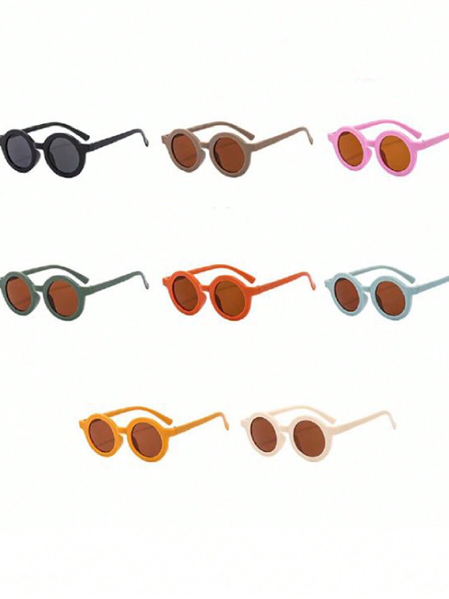 8pcs(Random Color) Unisex Kids' Round Pc Personality Convenient ...