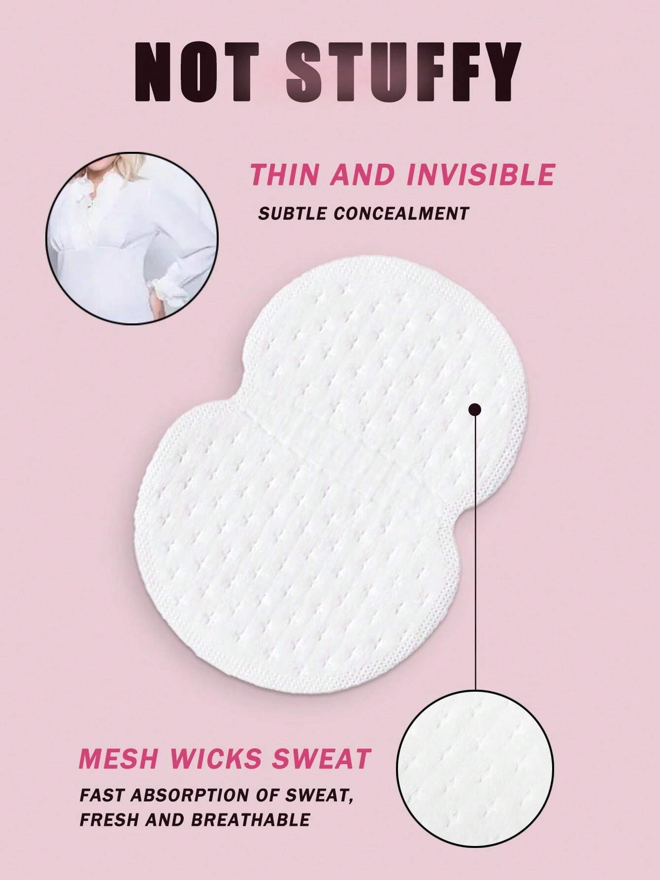 20-Piece Set Of Armpit Sweat-Absorbent Pads, Self-Adhesive Armpit Sweat ...