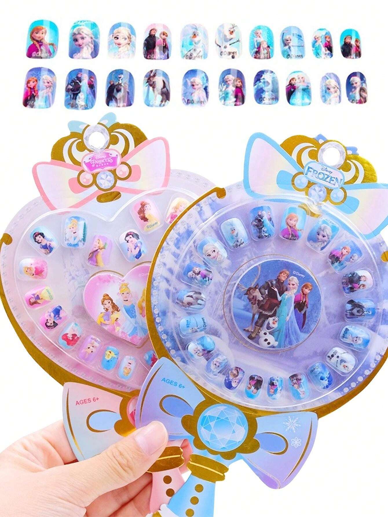 1Pc Random Style Genuine Anime Frozen Elsas Sophias Snow Whites Nail ...