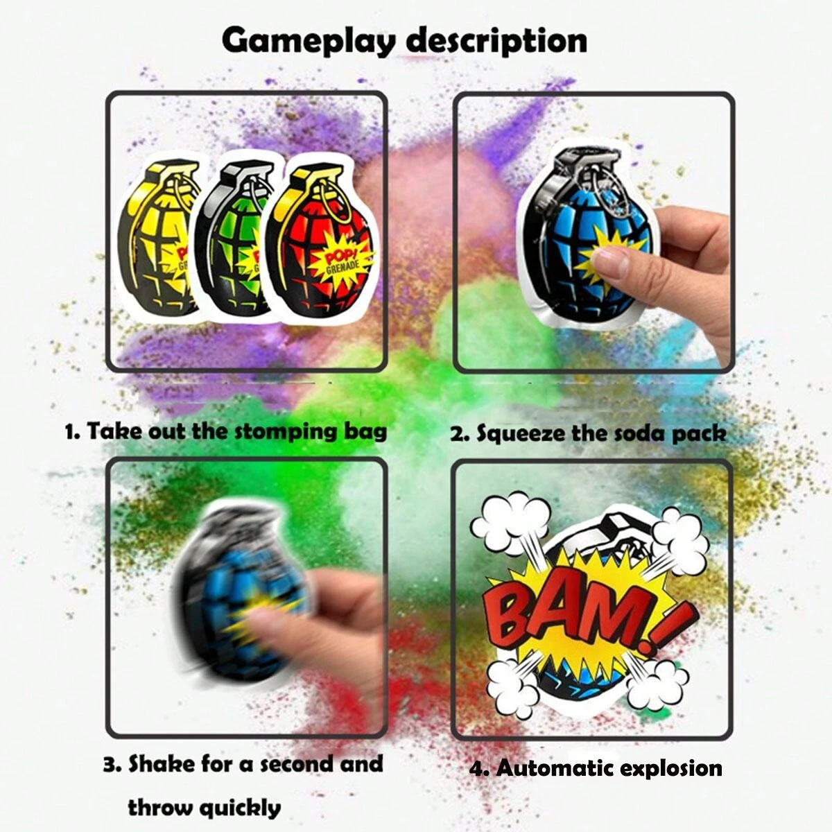 100pcs Simulated Hand Grenade, An Alternative To Firecrackers, Safe And ...