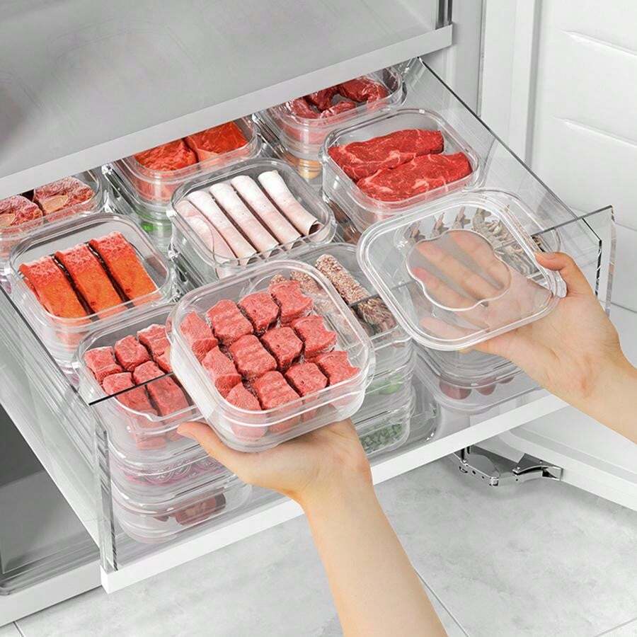 Caja de partición para carne congelada de refrigerador, contenedor de ...
