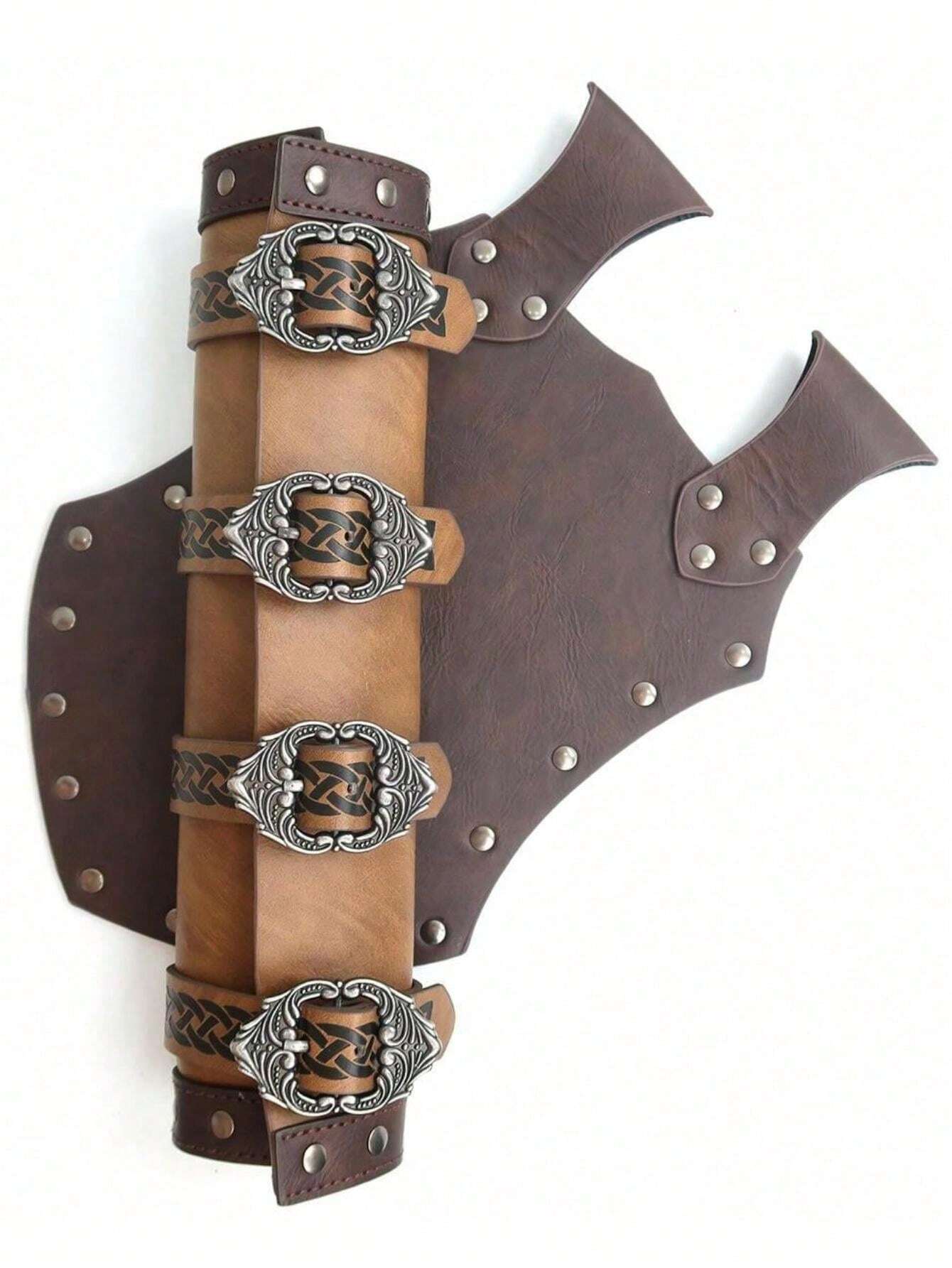 1pc Medieval Knight Brown PU Leather Sword Sheath, Viking Leather ...