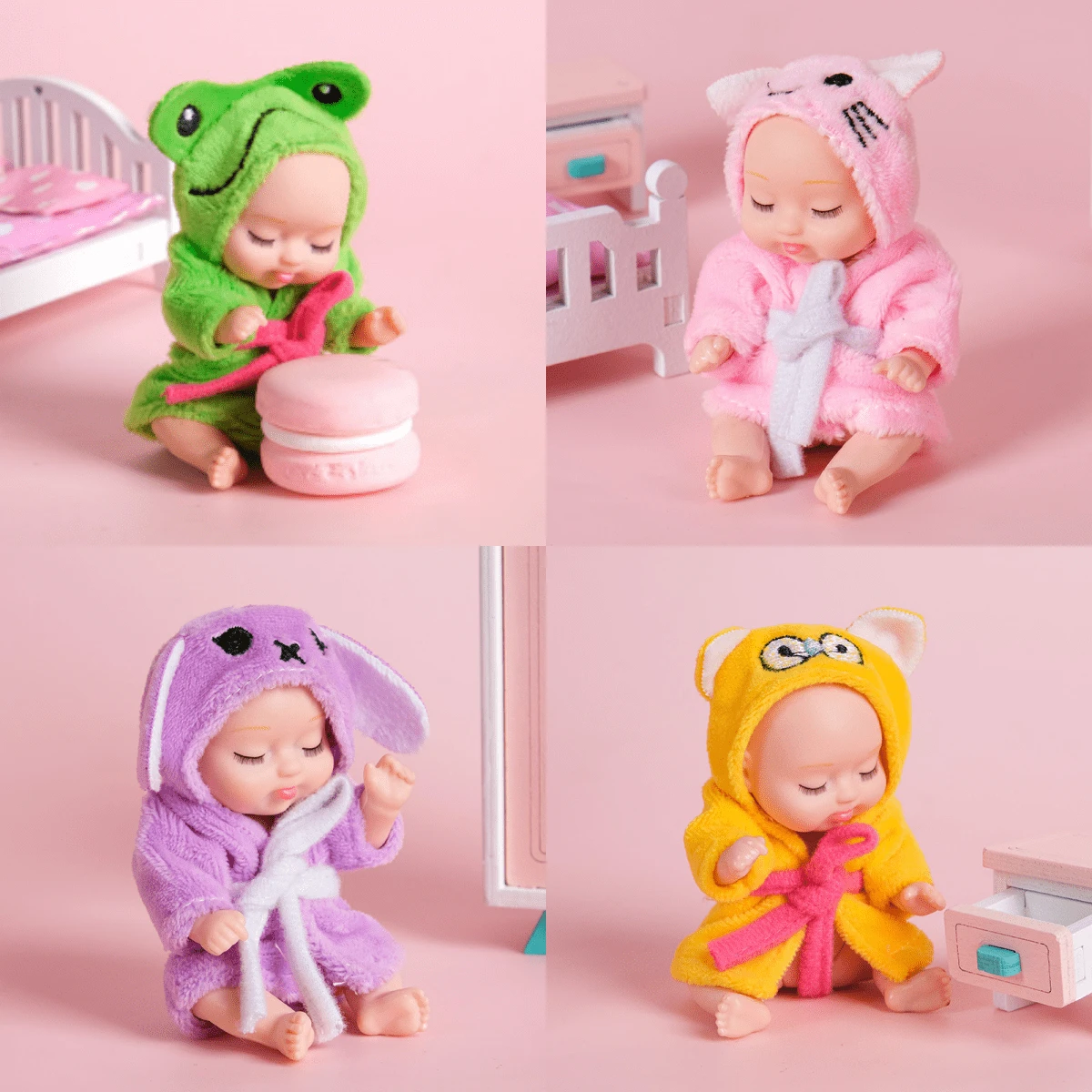 6 Pcs Mini Baby Dolls 4 Inch Lifelike Realistic Baby Dolls Mini Reborn ...