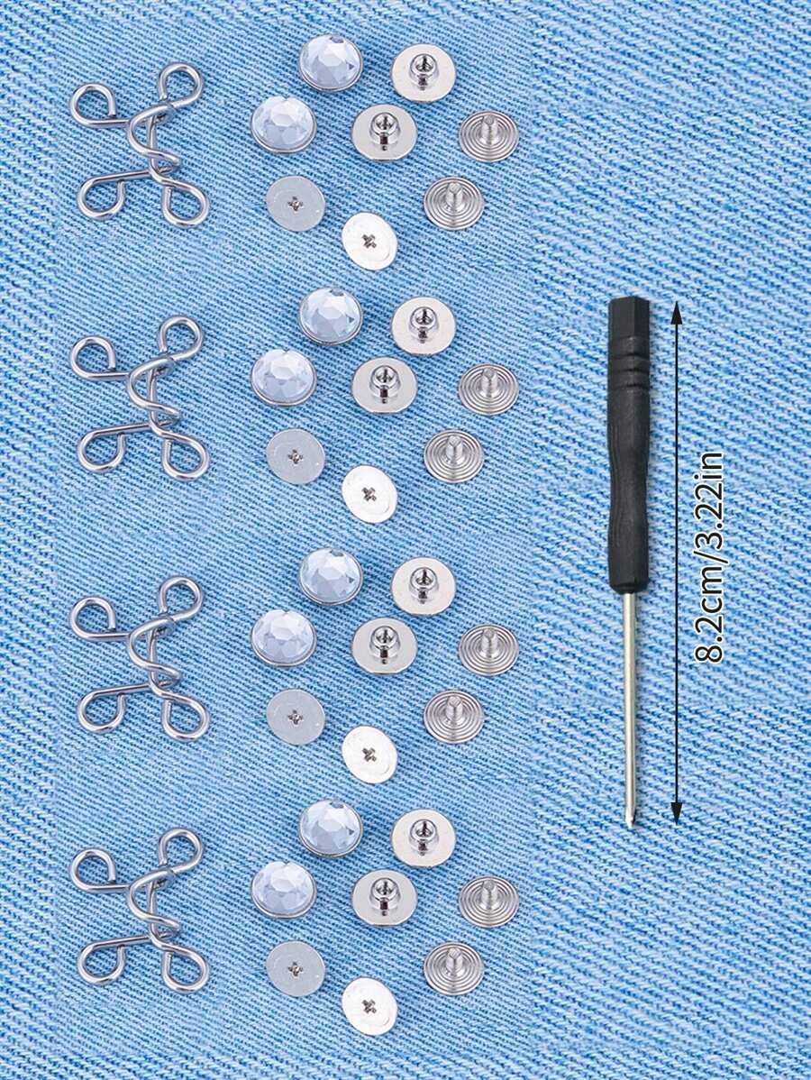 Set Of 4 Waistband Tightening Buttons, Including Adjustable Hidden ...