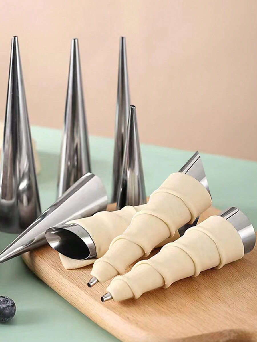 5pcs Stainless Steel Spiral Cream Swirl Danish Pastry Mold, Baking Tool ...