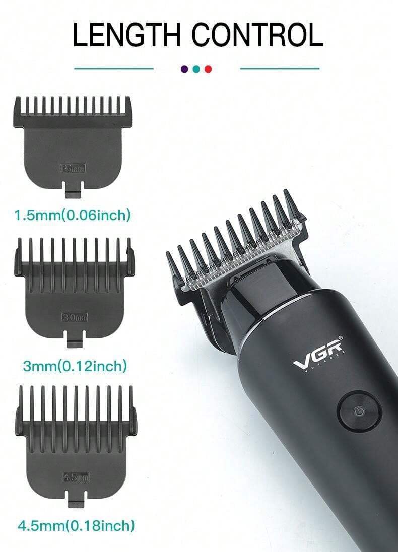 VGR Hair Trimmer Professional Electric Trimmers Cordless Hair Clipper ...