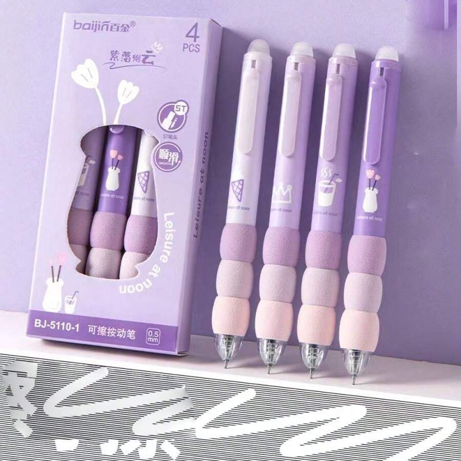 Erasable Gel Ink Pens, Cartoon Cute Gel Pens, Aesthetic Retractable ...