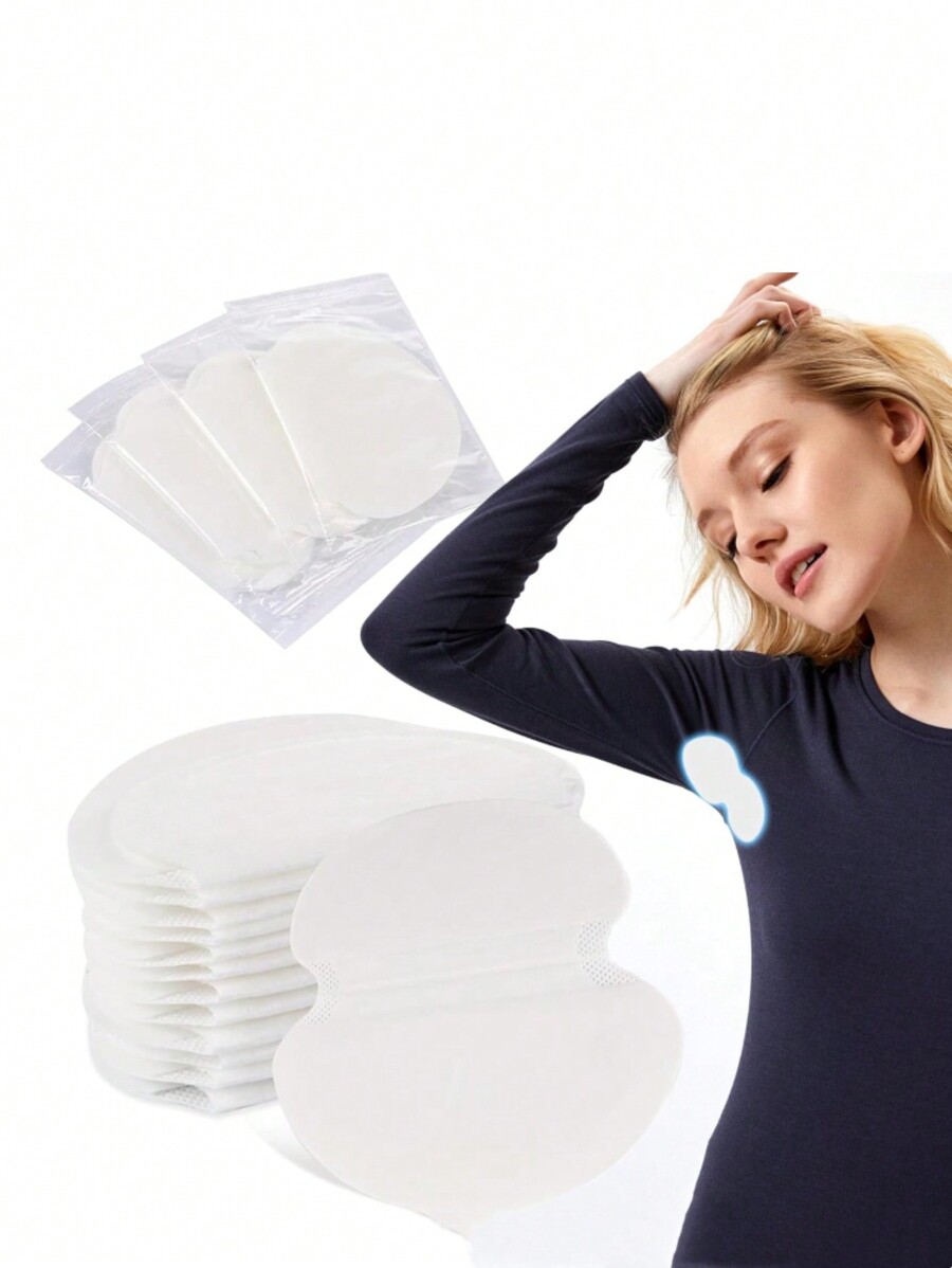100pcs Disposable Armpit Sweat Pads, Unisex Long-Lasting And Effective ...
