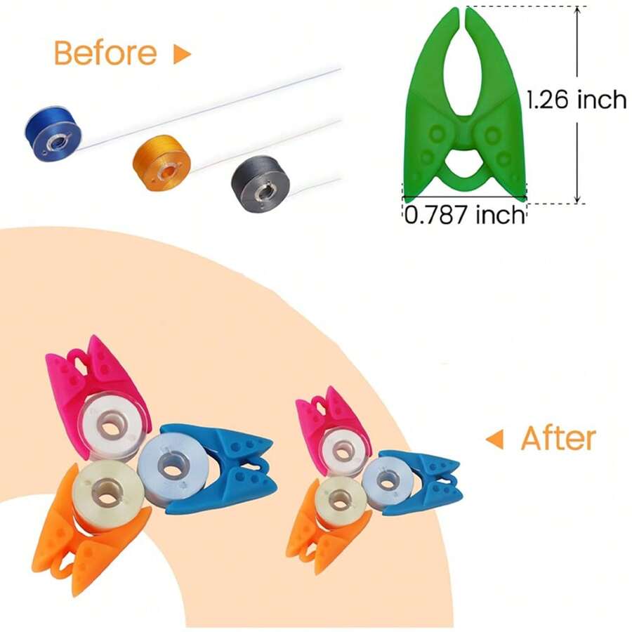 50pcs Mixed Sewing Notions (25 Thread Spool Huggers + 25 Bobbin Holders ...