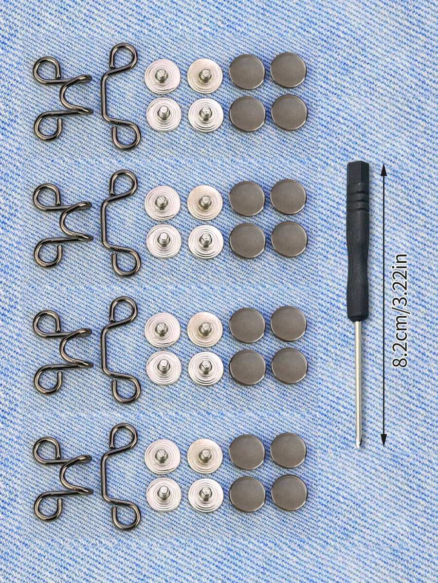 Set Of 4 Waistband Tightening Buttons, Including Adjustable Hidden ...