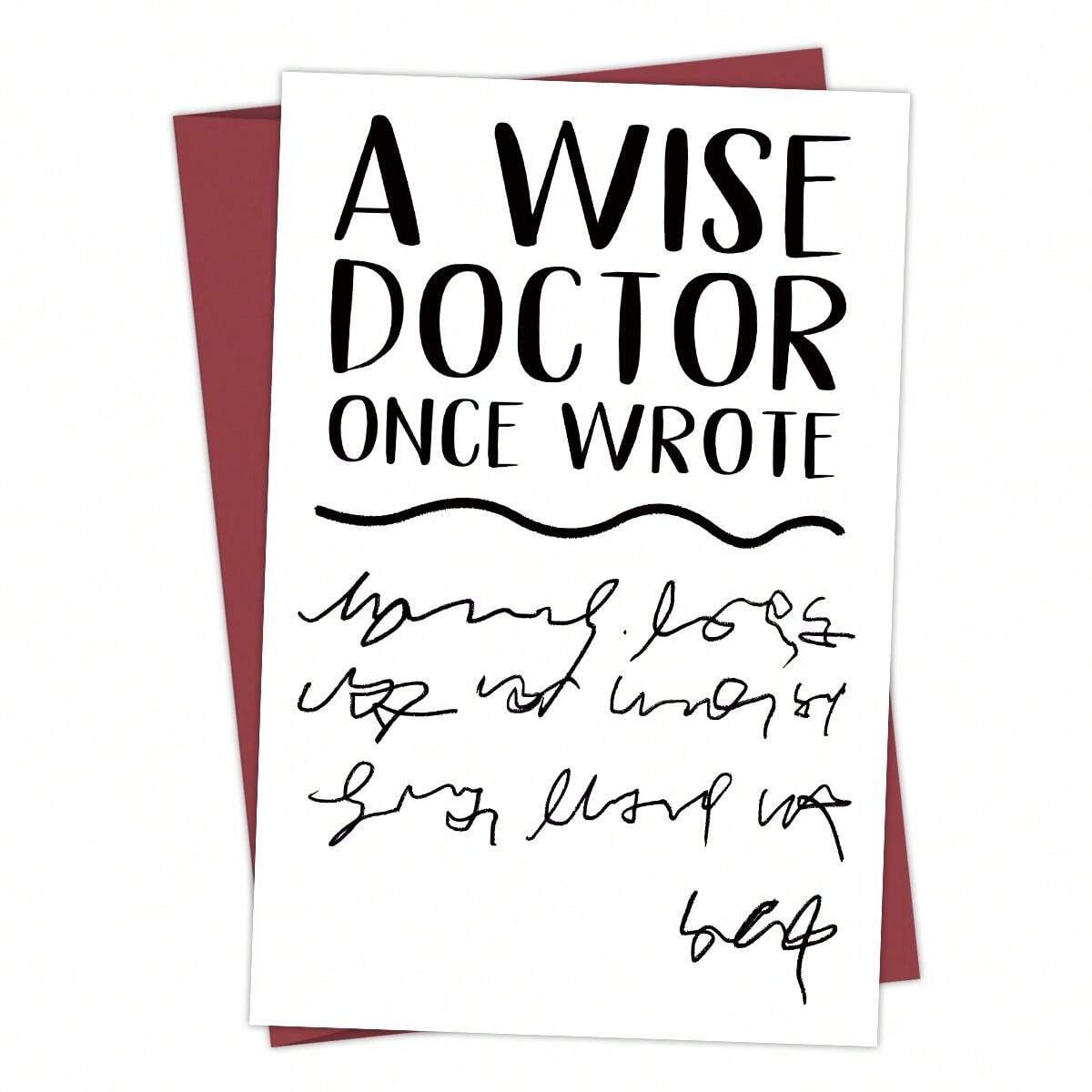 1pc Funny Doctor Graduation Card With Envelope - Perfect For Medical ...