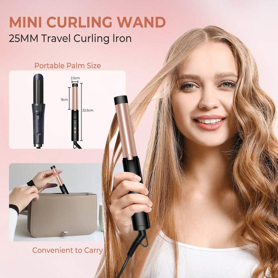 Portable Automatic Curling Iron, Multi-Functional Straightener & Curler ...