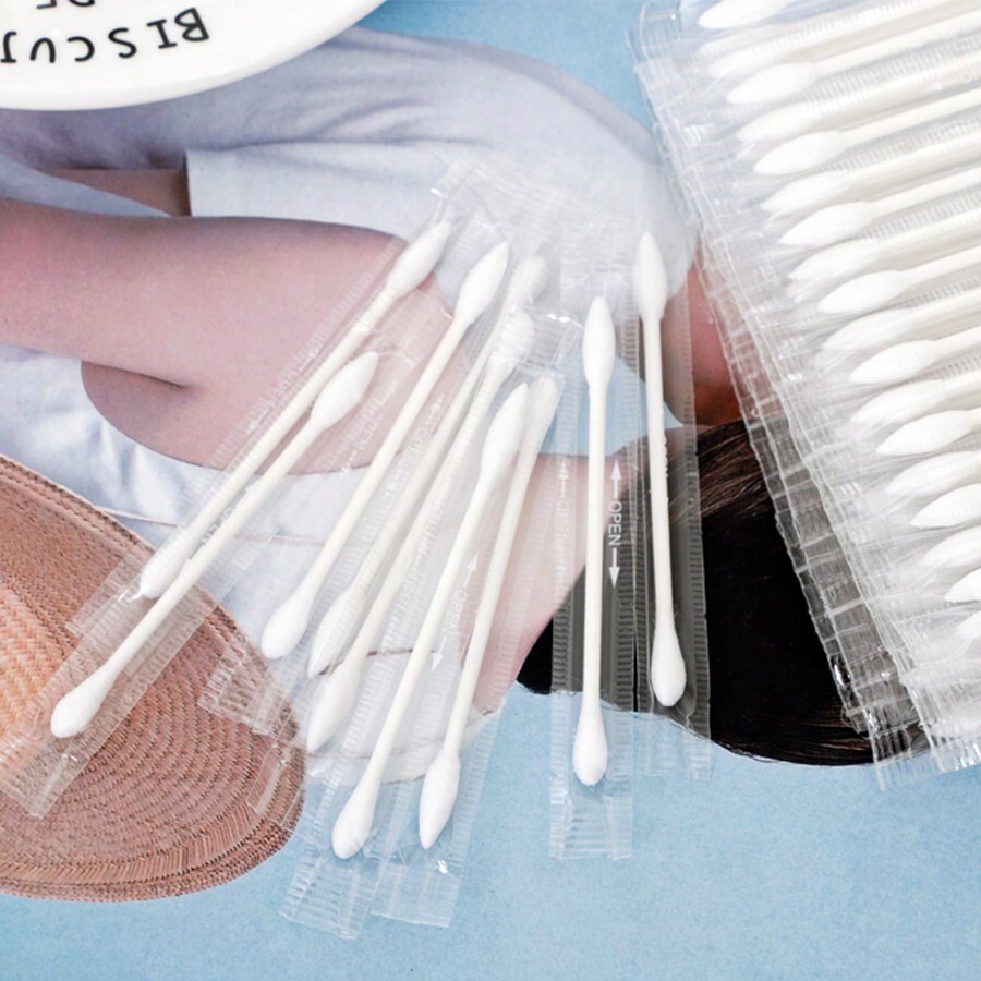 60pcs Single Pack Daily Use Sanitary Cleaning Swabs Disposable Ear Buds ...