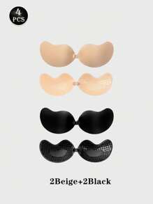 4Pairs Invisible Bras Sexy Front Closure Sticky Women's Bra Nipple ...