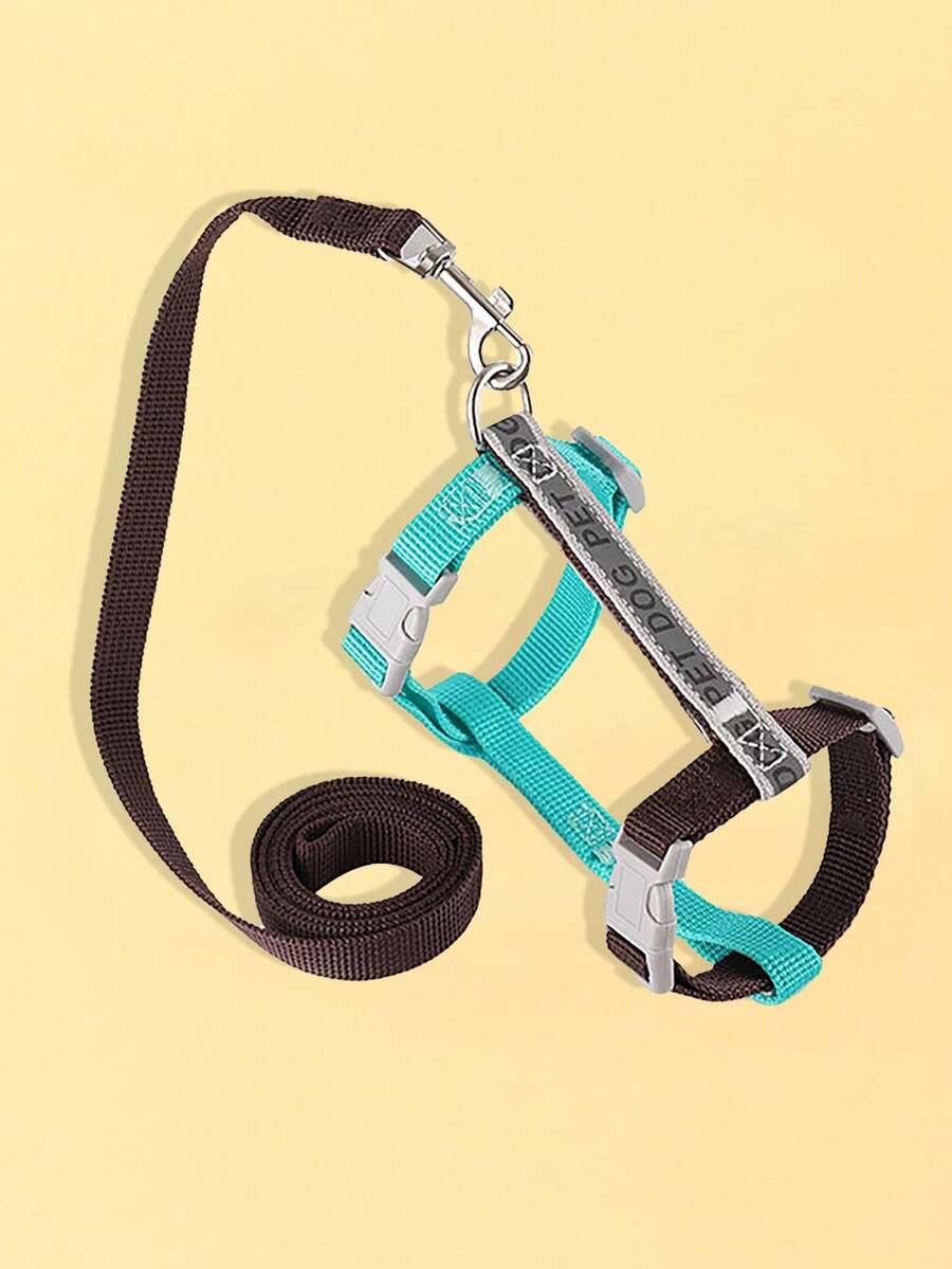1 Set Pet Reflective Chest Strap With Leash, Adjustable Anti-Escape ...